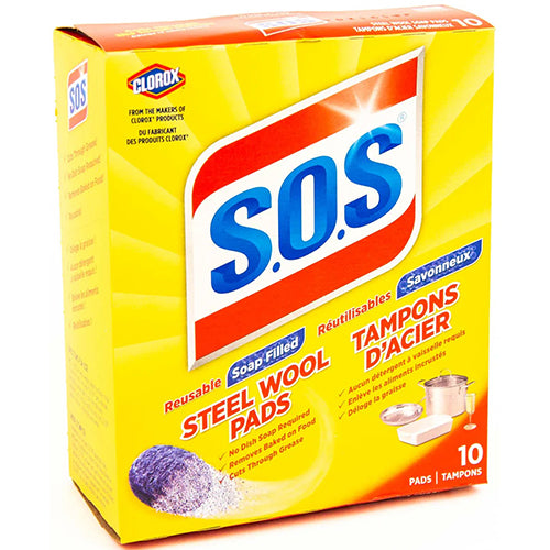 SOS SOAP PAD 10CT ORIGINAL (ITEM NUMBER: 60627) – HOME PLUS TRADING INC