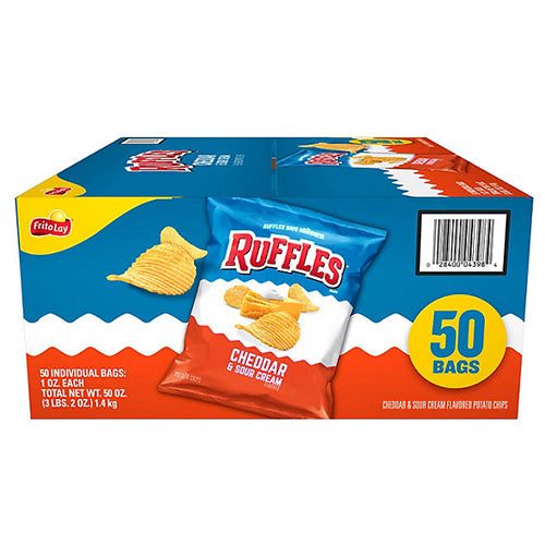 FRITO LAY RUFFLES POTATO CHIPS 1oz CHEDDAR & SOUR CREAM (ITEM NUMBER ...