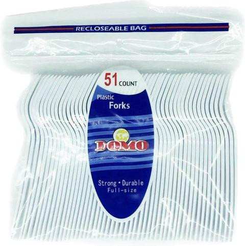 DOMO 51CT PLASTIC FORKS (ITEM NUMBER: 10683) – HOME PLUS TRADING INC